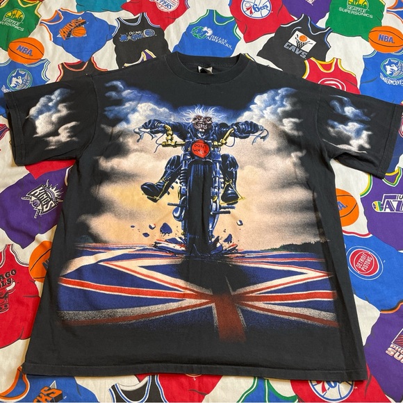 Vintage | Shirts | Vintage 9s Single Stitch Iron Maiden Dont Walk Eddie ...